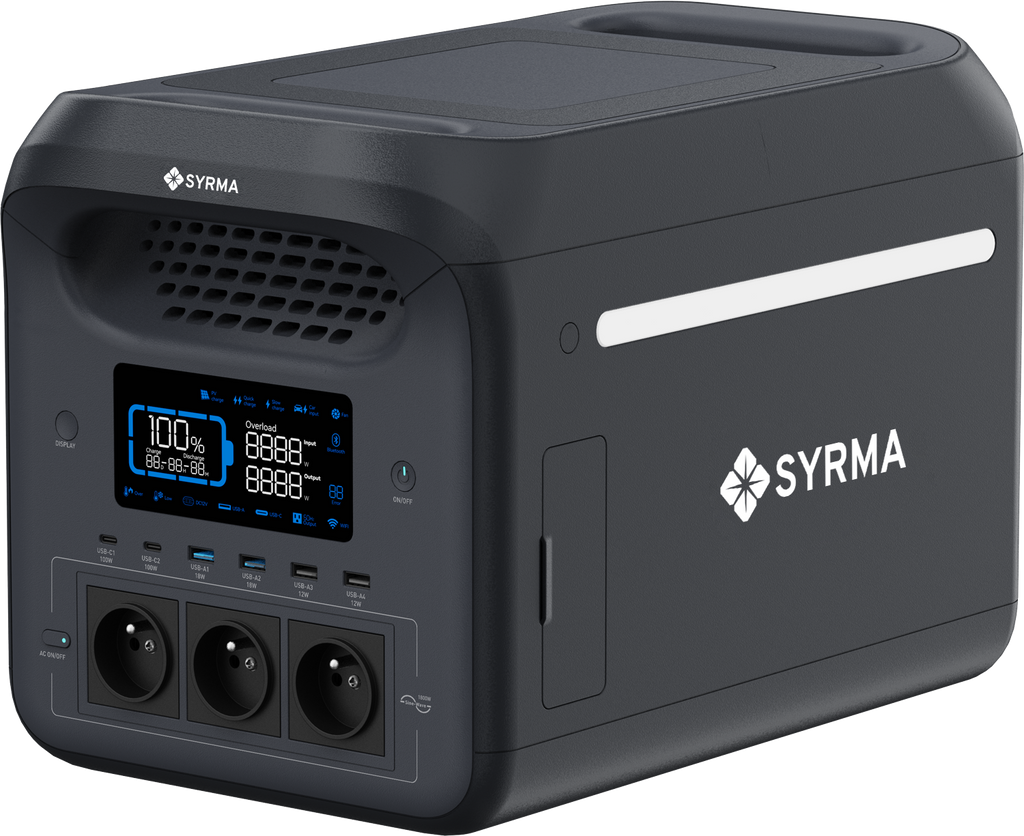 Station Électrique Portable NEWTON 1800W SYRMA | Wellbots