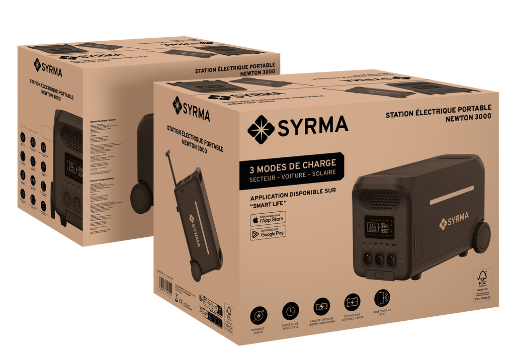 Station Électrique Portable NEWTON 3000W SYRMA | Wellbots